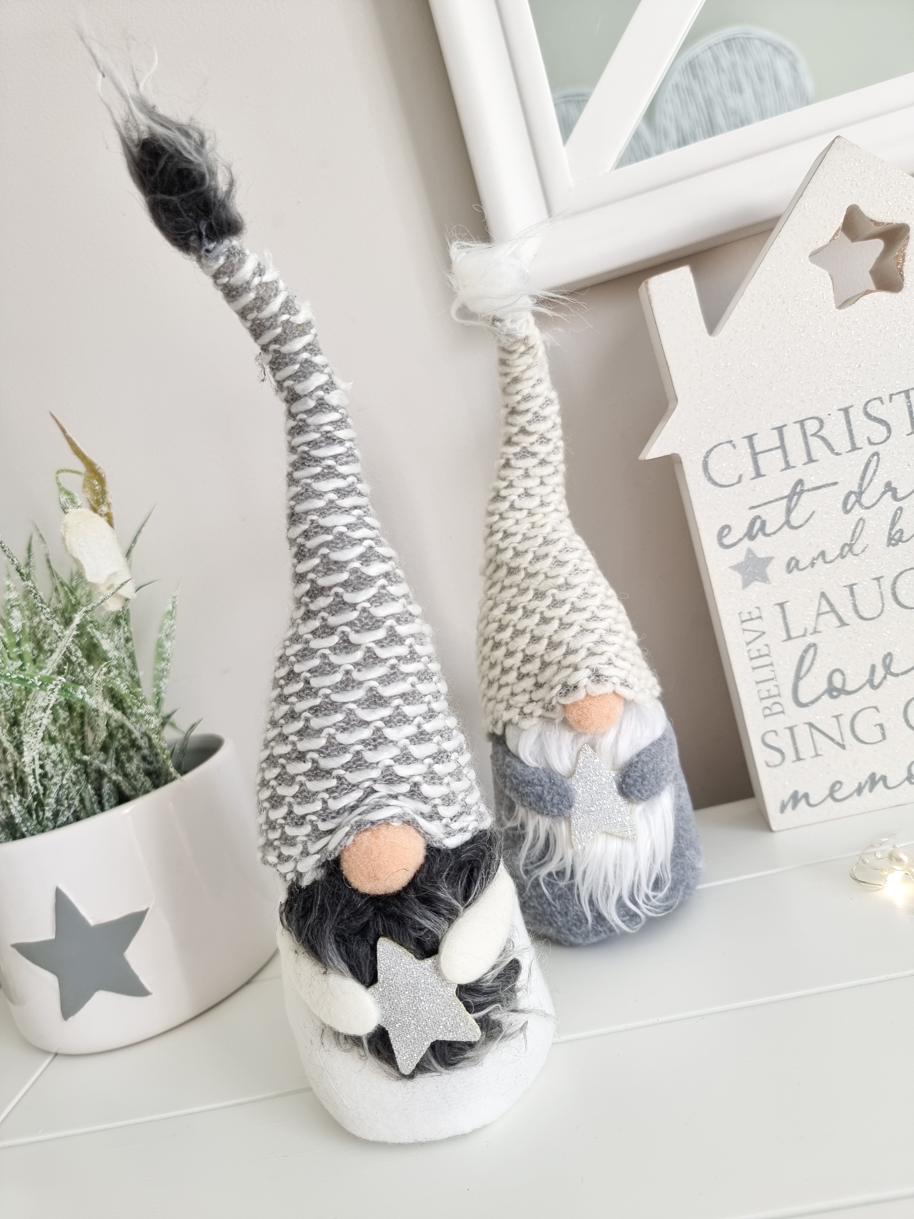 Light Up Black OR Grey Gonk Decoration – Peony Blossom Interiors